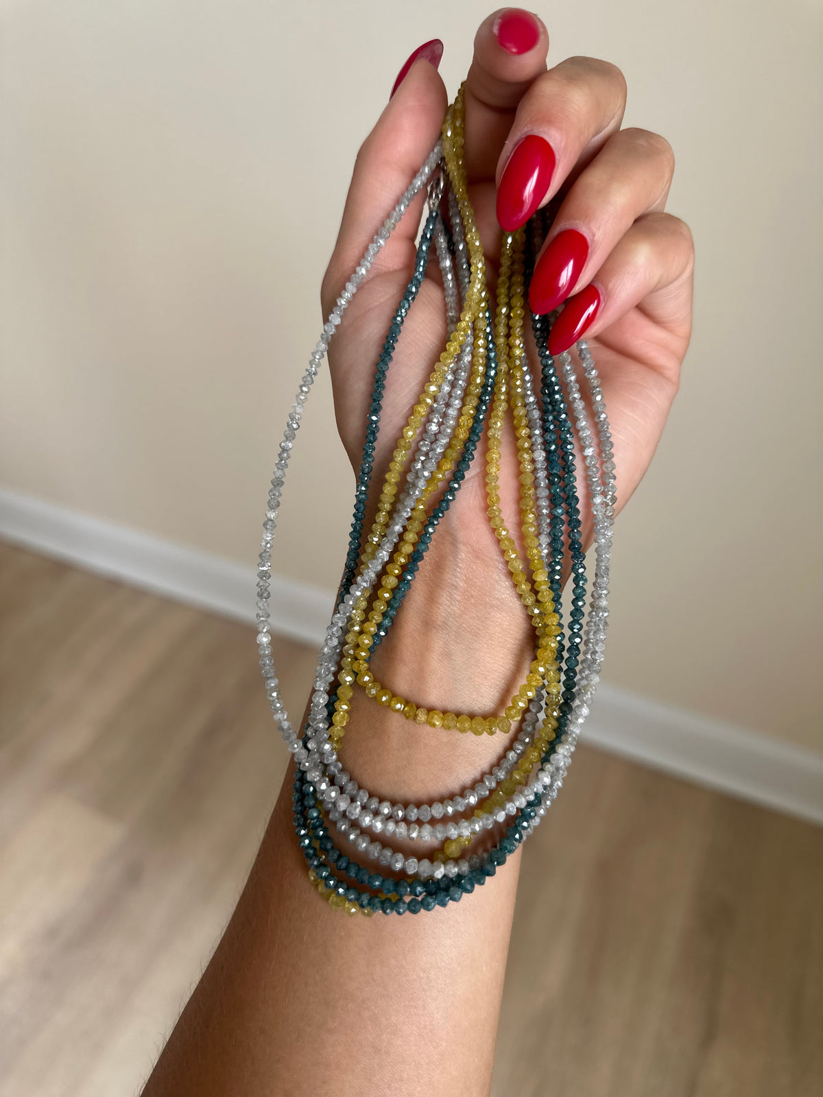 Diamond Strand Necklace | Saint Liberty USA